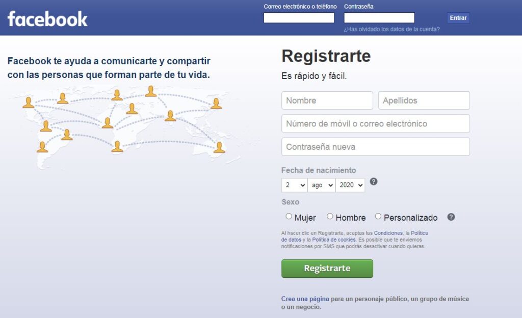 como registrarse en facebook por primera vez paso a paso | codigos ...